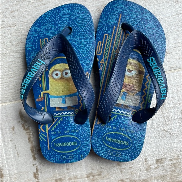 Havaianas | Shoes | 7 Havaianas Kids Blue Minions Flip Flops | Poshmark